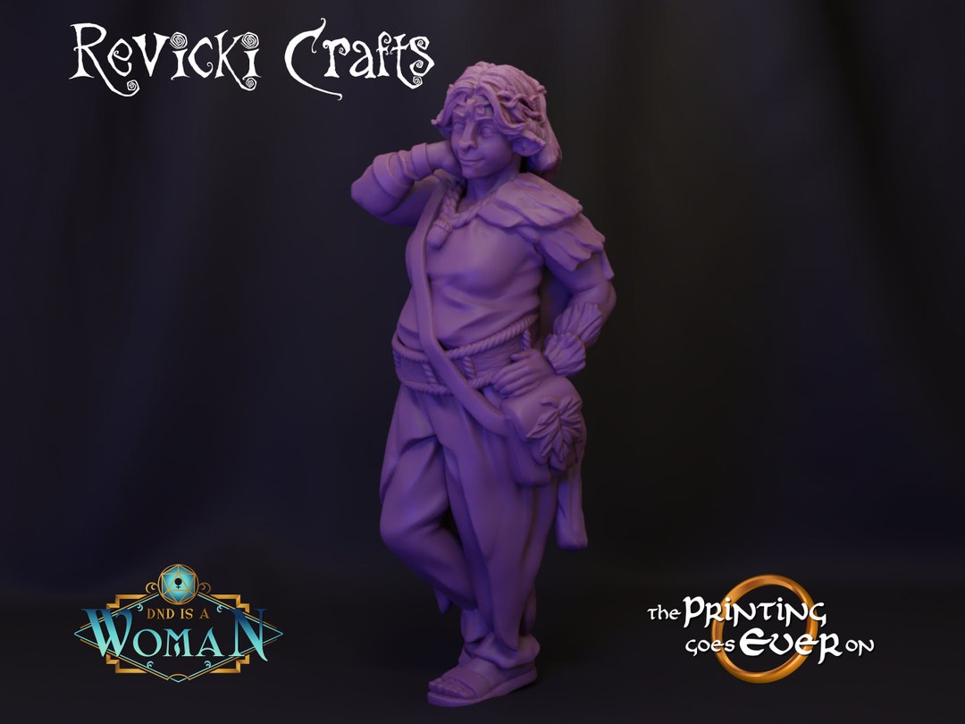 Female Firbolg Druid With Staff Traveler Seer Cleric Spellcaster Ranger ...