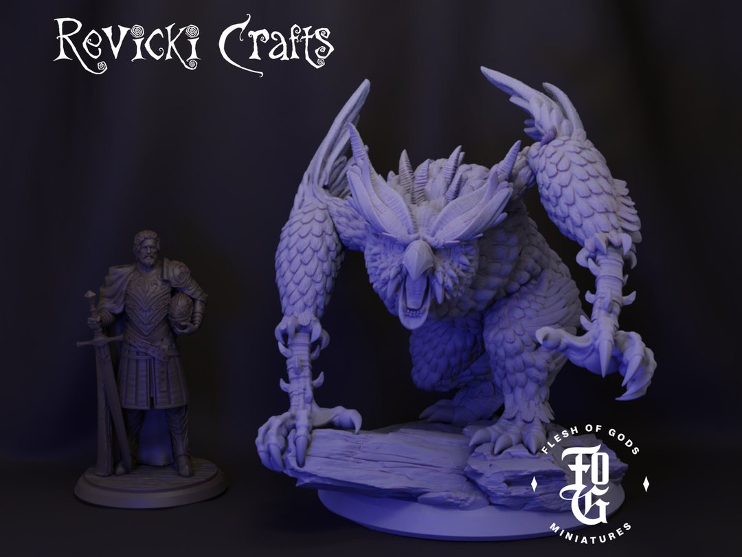 Dreadowl Dark Owlbear Owl Bear Undead Demon Monster - Etsy