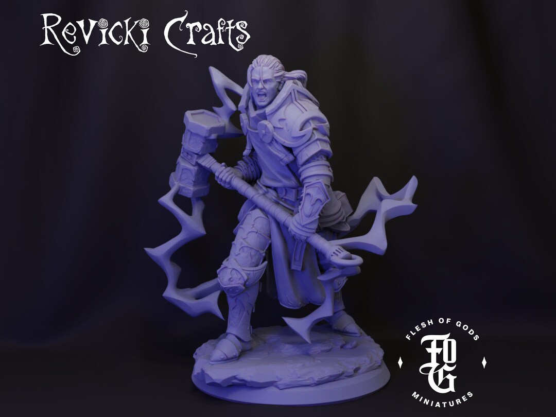 Male Human Tempest Cleric Two-handed Hammer Fighter Armored Paladin ...