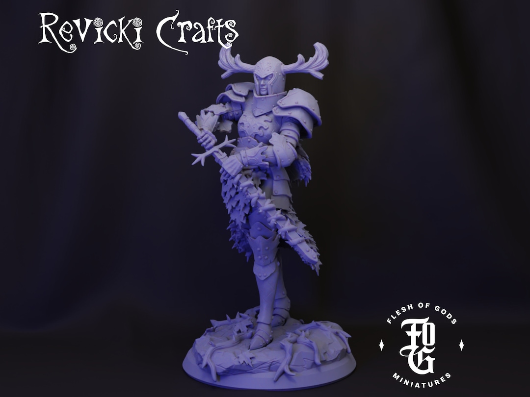 Fey Knight With Sword Female Armored Fighter Faerie Warrior Nature ...