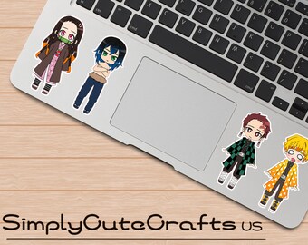 Anime Stickers Super Cute Anime Kawaii Girl Sticker Decal Set of 4 ...