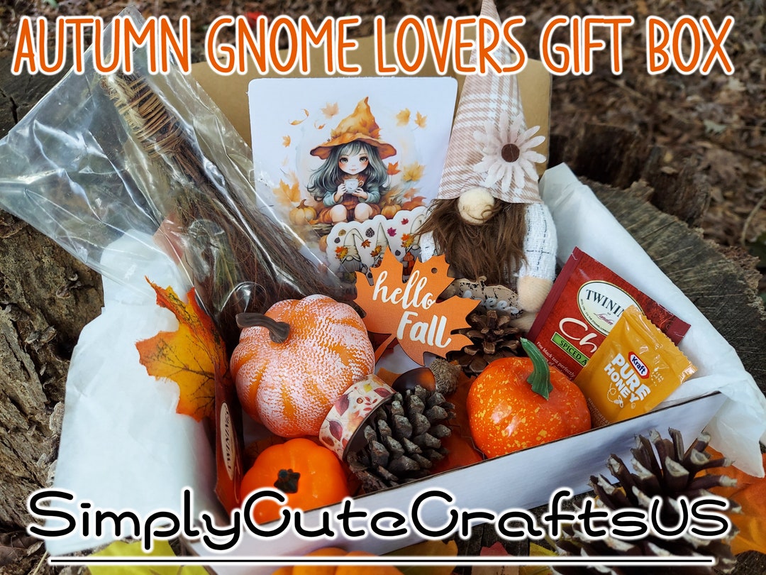 Autumn Gnome Lover Gift Box Curated Gift Box Autumn Fall Gift Box for ...