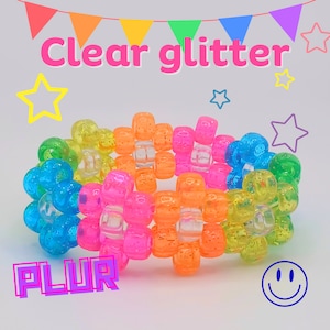 Kandi Bracelet Flower Cuff Bracelet Colorful Daisy Summer Scenecore ...