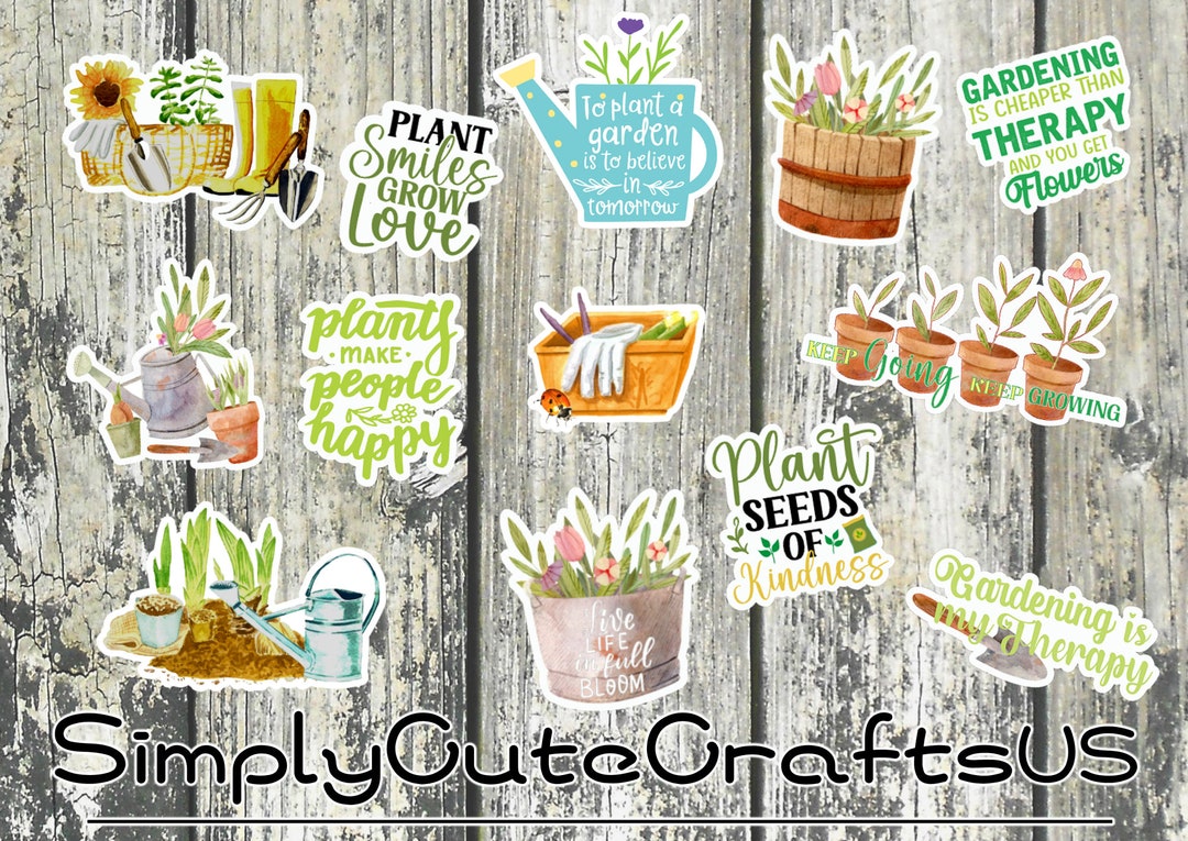 15 Gardening Stickers | Journal Stickers | Garden Planner Stickers for ...