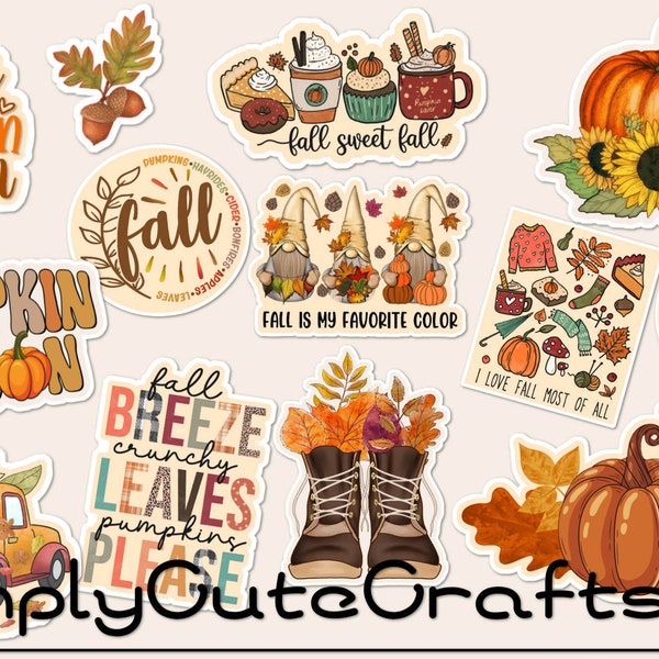 Autumn Stickers - Etsy