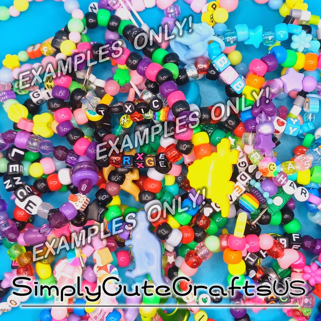 Custom Kandi Bracelets Personalized Kandi Jewelry - Etsy