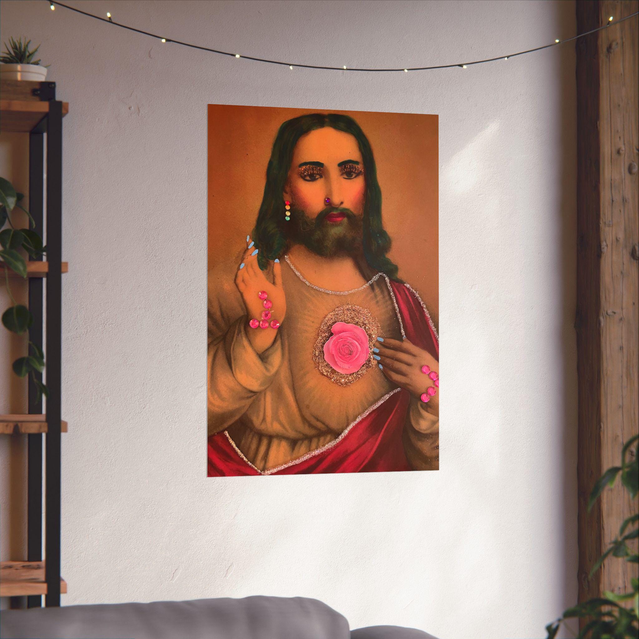 Green Hair Shesus Matte Vertical Poster Print - Etsy