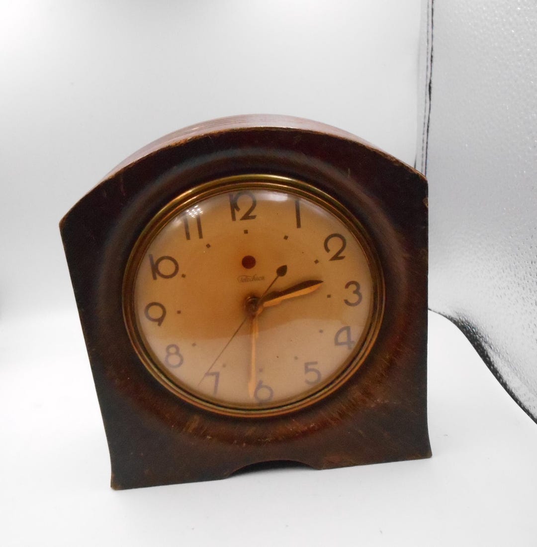 Vintage WARREN TELECHRON Electric Mantle Electric Clock Art Deco Style ...