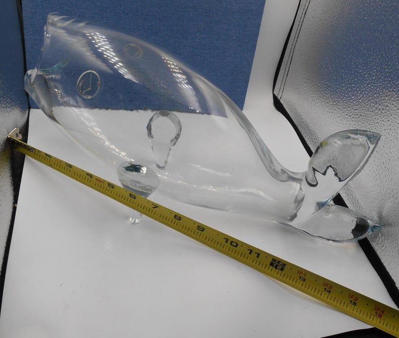 Vintage Clear Art Glass Blenko Fish Hand Blown Winslow Anderson Design ...