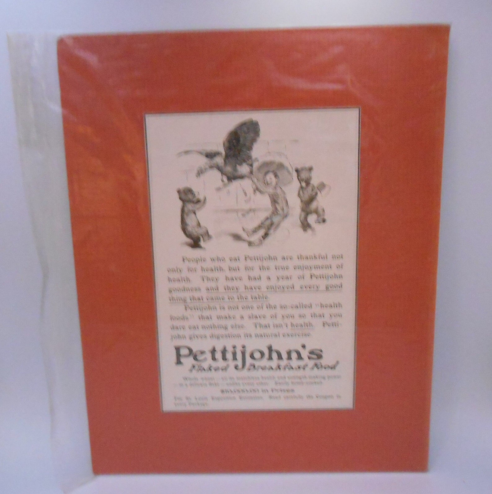 Antique PETTIJOHN'S Flaked Breakfast Food Black and White - Etsy