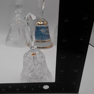Lot of 4 Vintage Clear Etched Cut Glass Bells Holiday Classic Design - Etsy