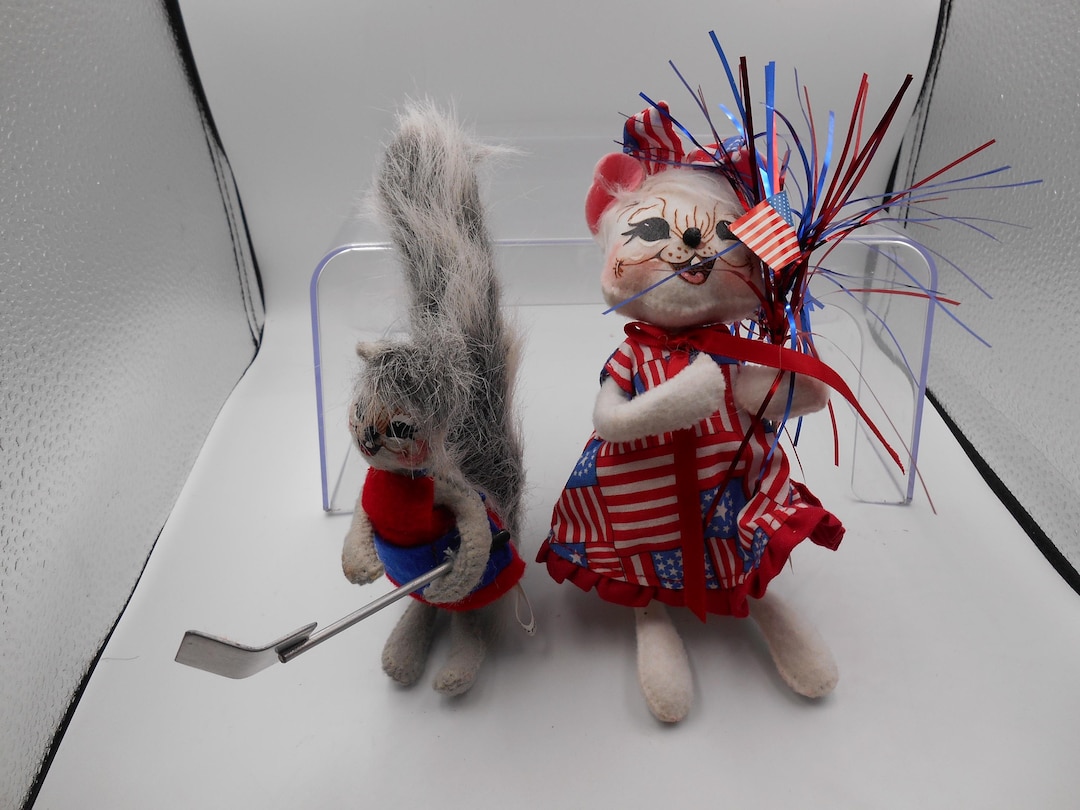 Vintage Annalee Patriotic Mouse & Squirrel Set Collectible Toy Fourth ...