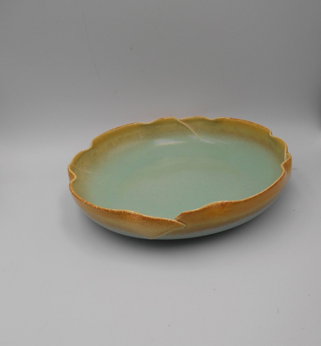 Mid Century California Pottery Caliente Green/blue & Light Brown ...