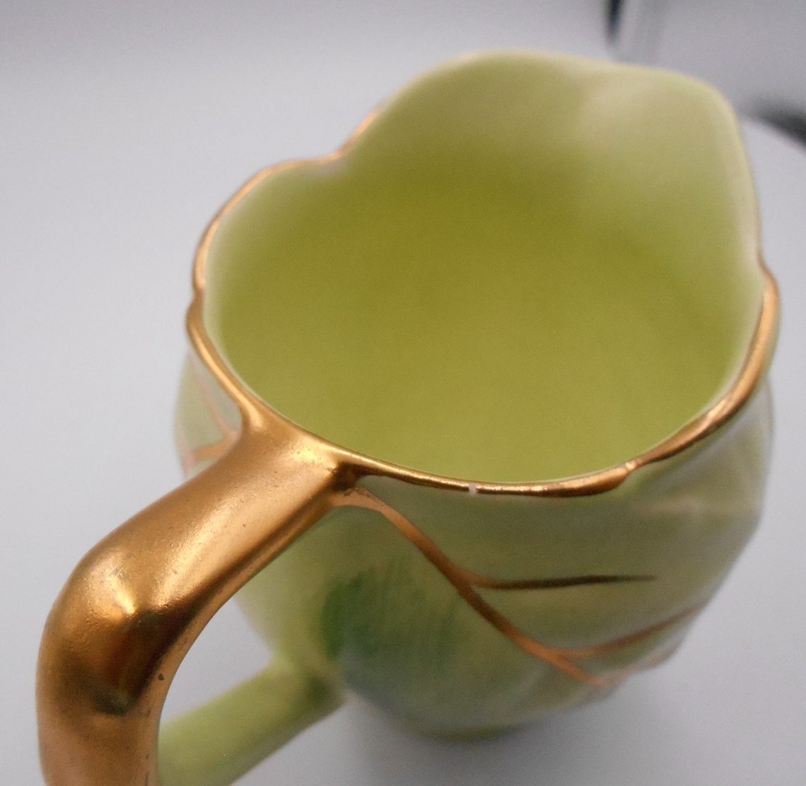 Vintage 1940's Royal Winton Grimwades Creamer Embossed Leafy Cabbage ...