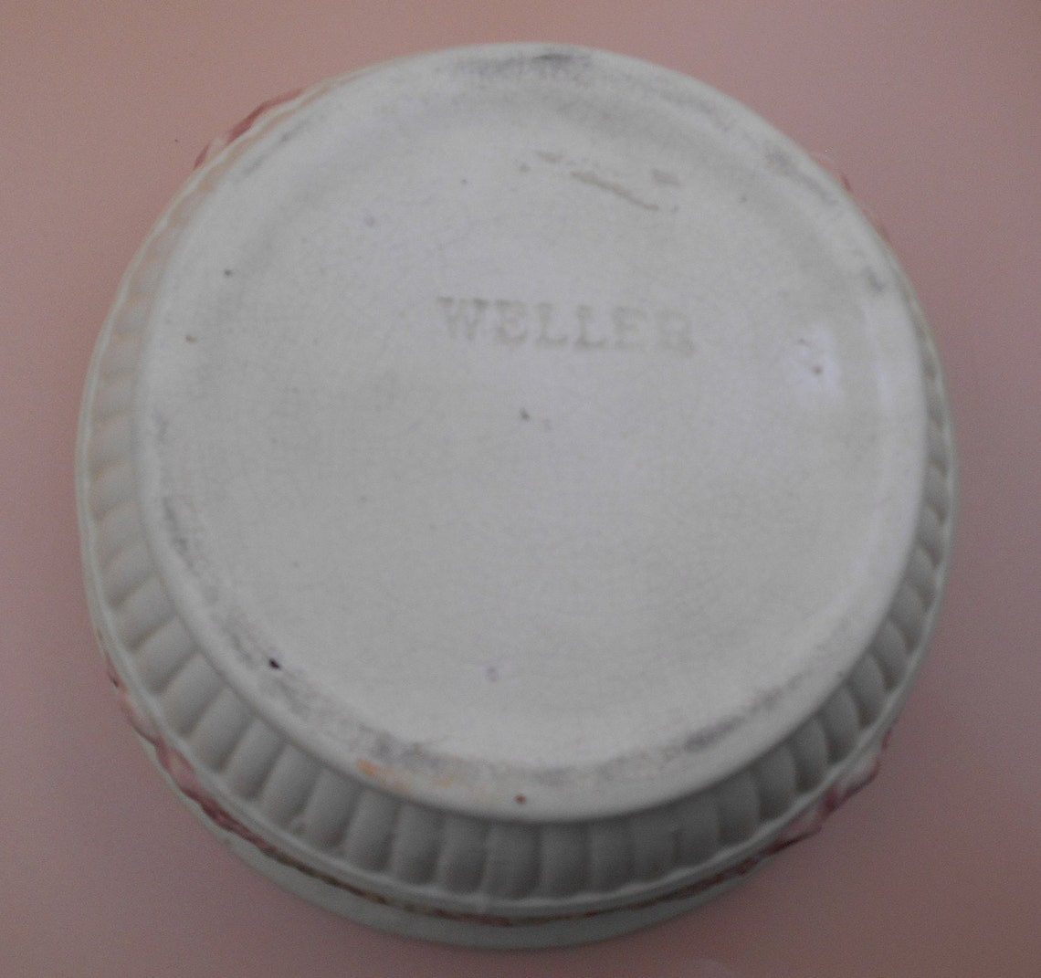 Vintage WELLER POTTERY Bowl Planter Roma Rose Swag Creamware - Etsy