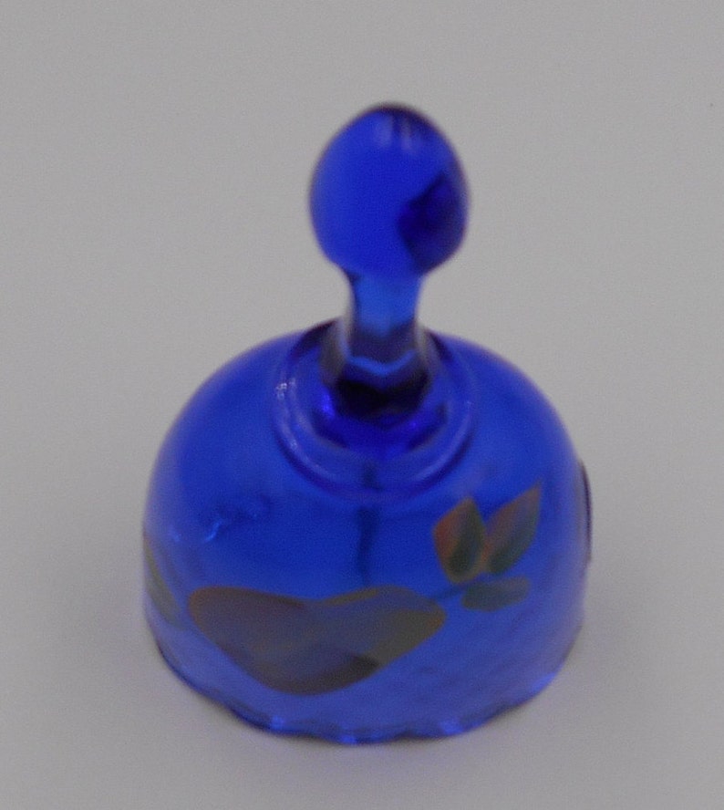 VINTAGE FENTON Cobalt Blue Signed Glass Bell With Original Fenton ...