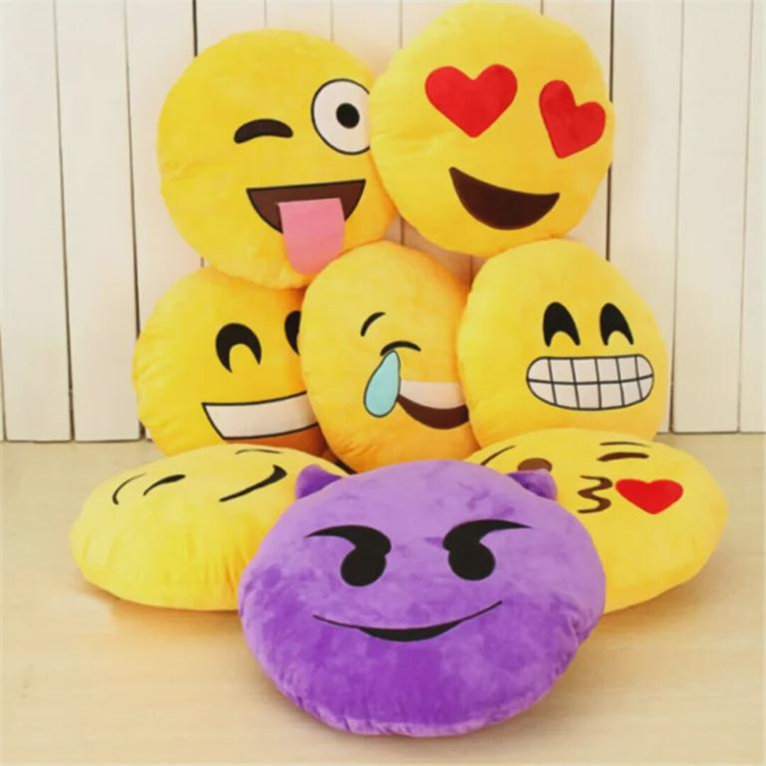 Plush Emoji Cushion(x4 Assortment) - Etsy