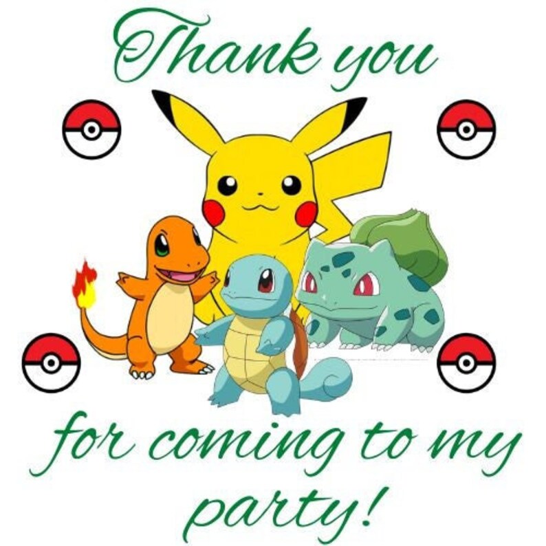 Pokemon Thank You for Coming - Etsy