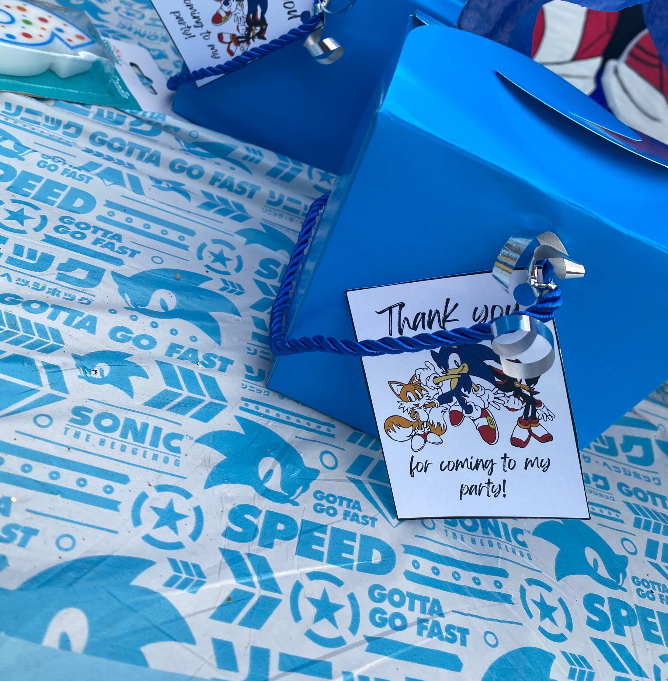 Sonic Party Favor Tags: Thank You for Coming! - Etsy