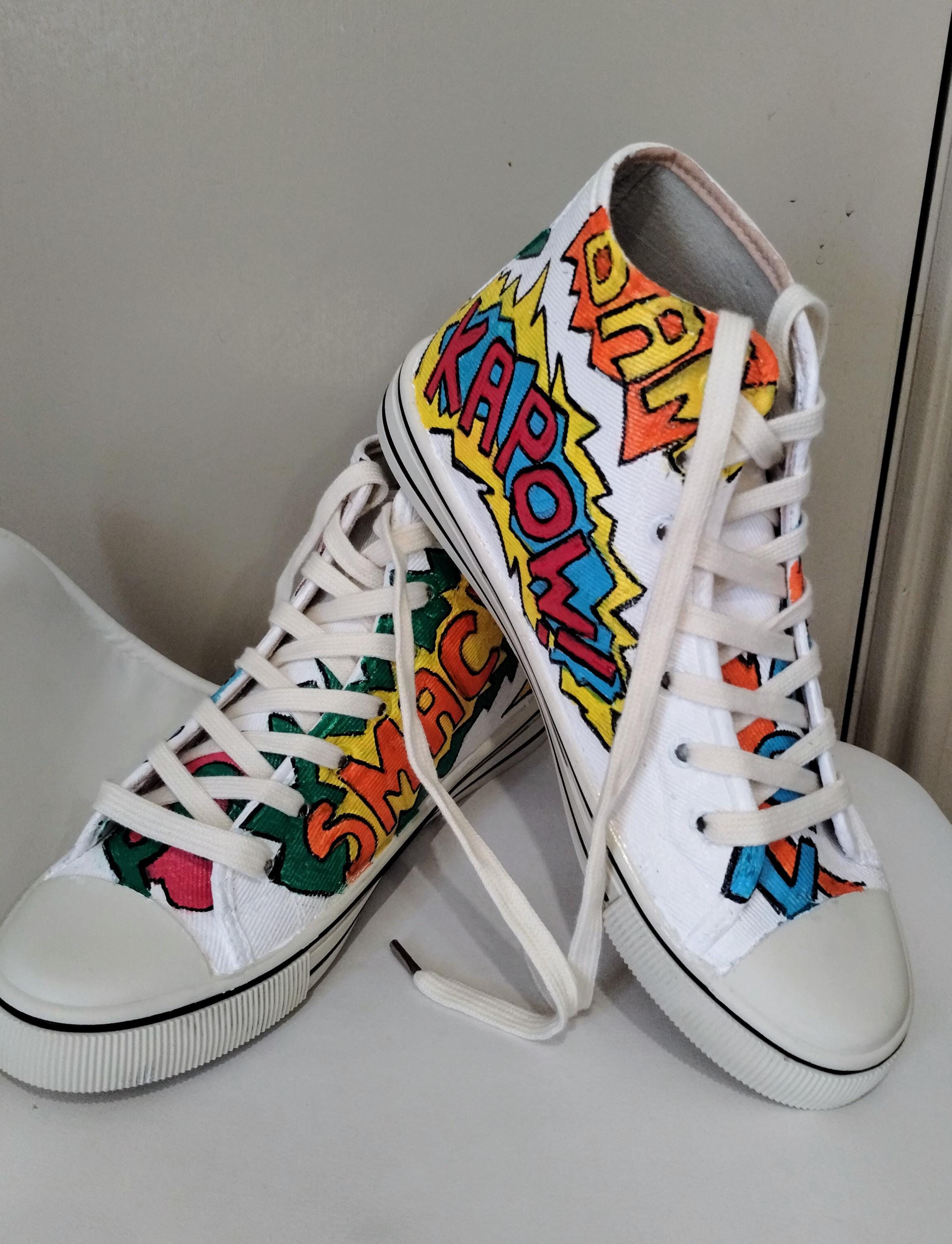 Pop Art Comic Sneakers - Etsy