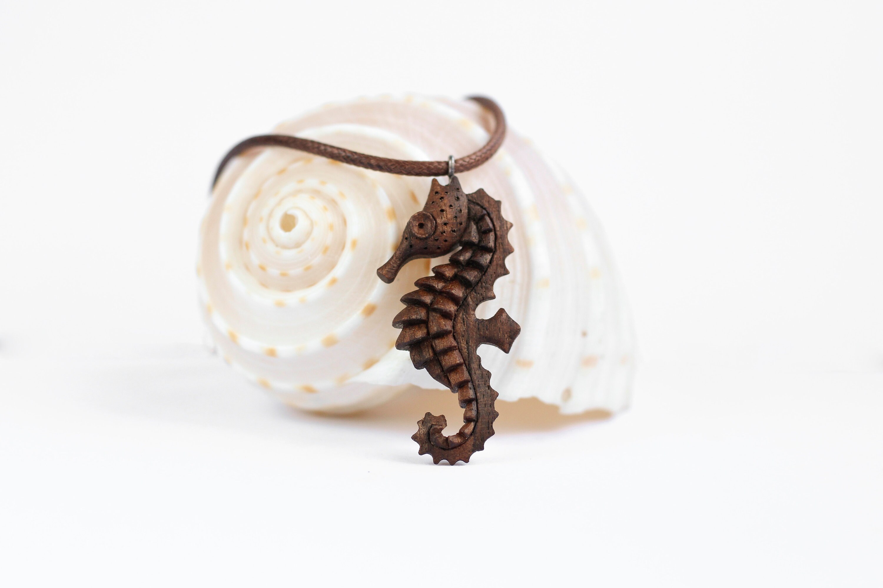 Wooden Seahorse Pendant Seahorse Handcraft Seahorse Gift Necklace ...