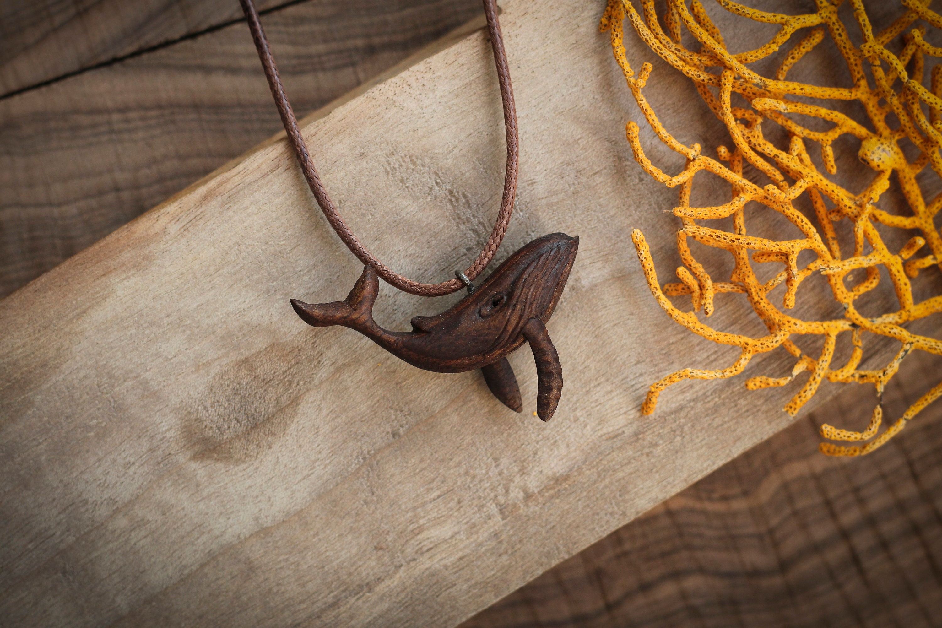 Handmade Wooden Whale Pendant Necklace, Carved Jewelry Gift - Etsy