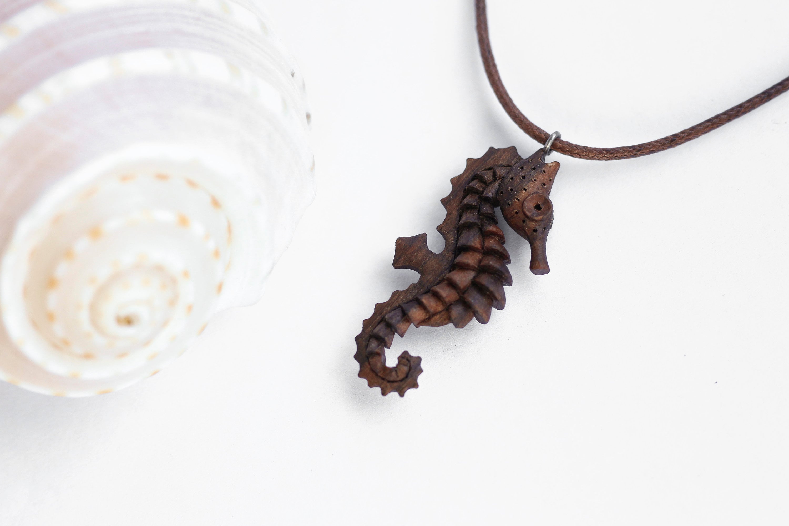 Wooden Seahorse Pendant Seahorse Handcraft Seahorse Gift Necklace ...