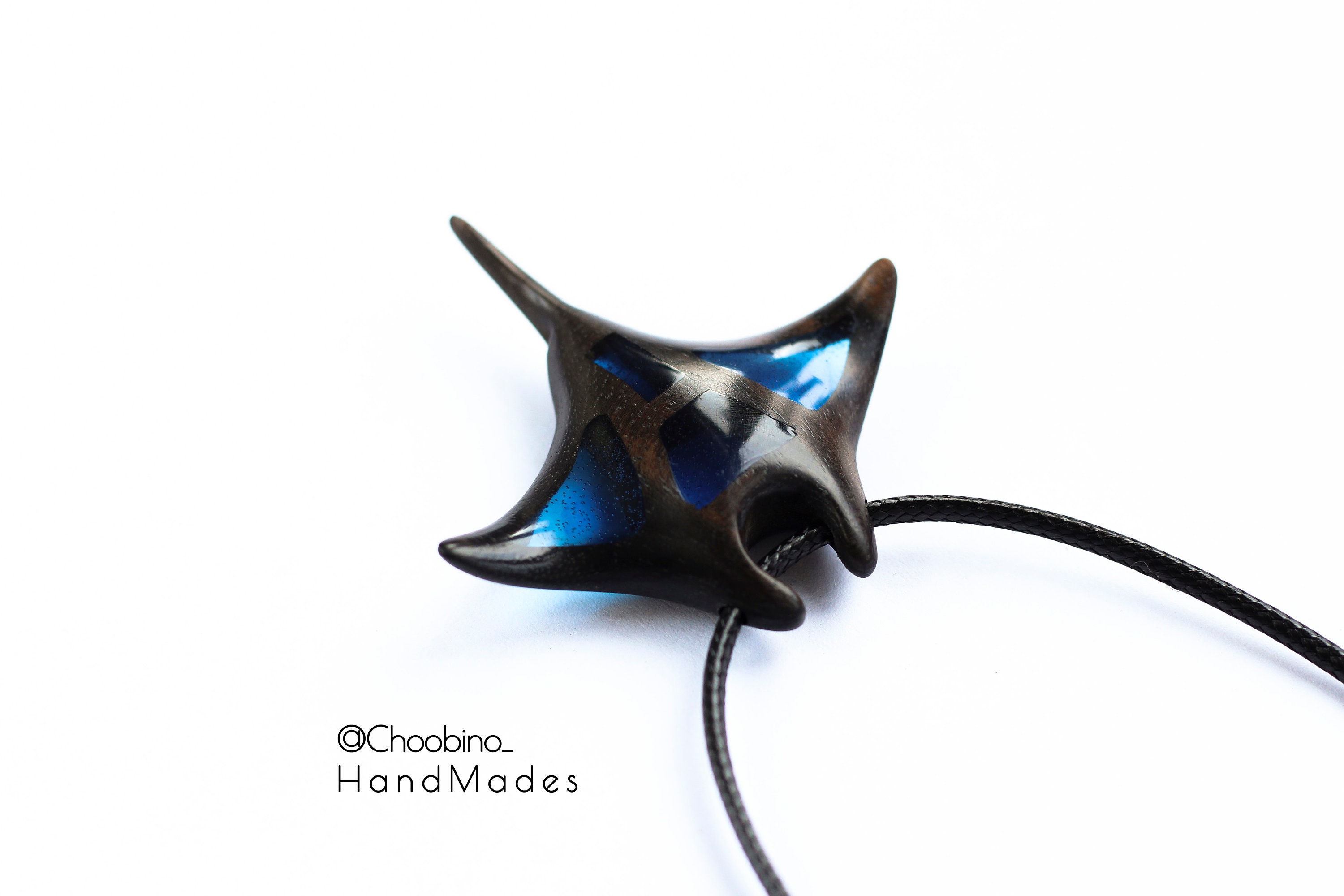 Special Wooden Resin Manta Ray Handmade Mantaray Handcarved Pendant ...