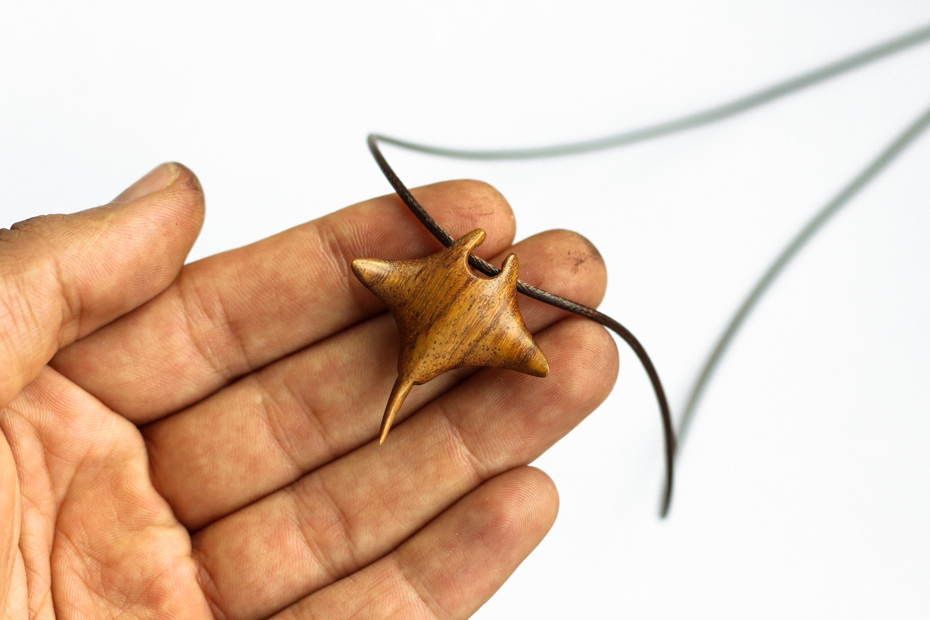 Special Wooden Manta Ray Handmade Manta Pendant Ocean Inspired Manta ...