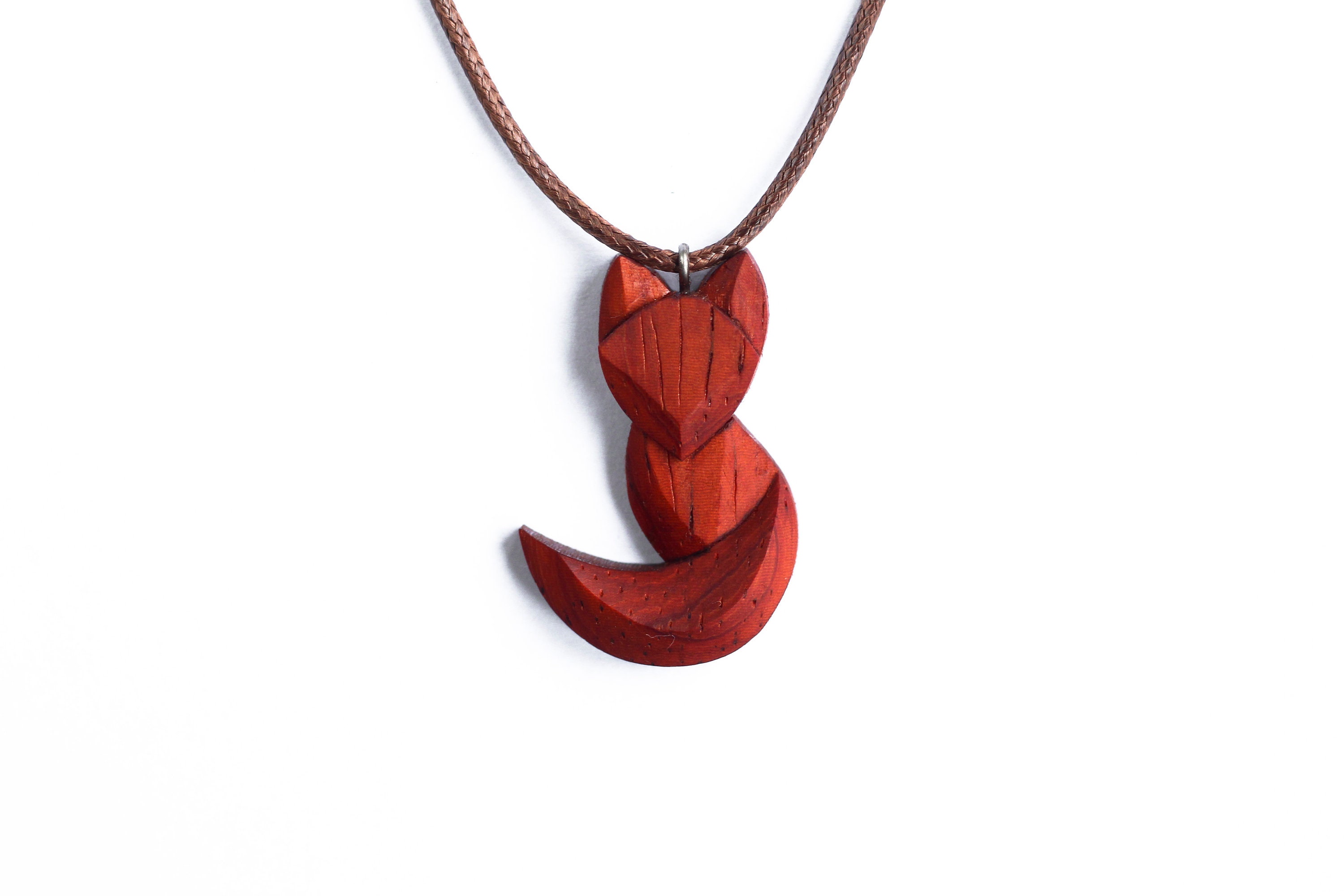 Red Fox Wooden Necklace Red Fox Wood Gift Handmade Red Fox Gift Nature ...