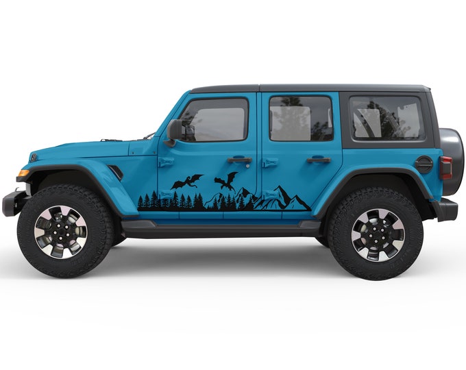 Topographic Map Hood Decal Glossy or Matte Finish-fits 2018 Wrangler JL ...