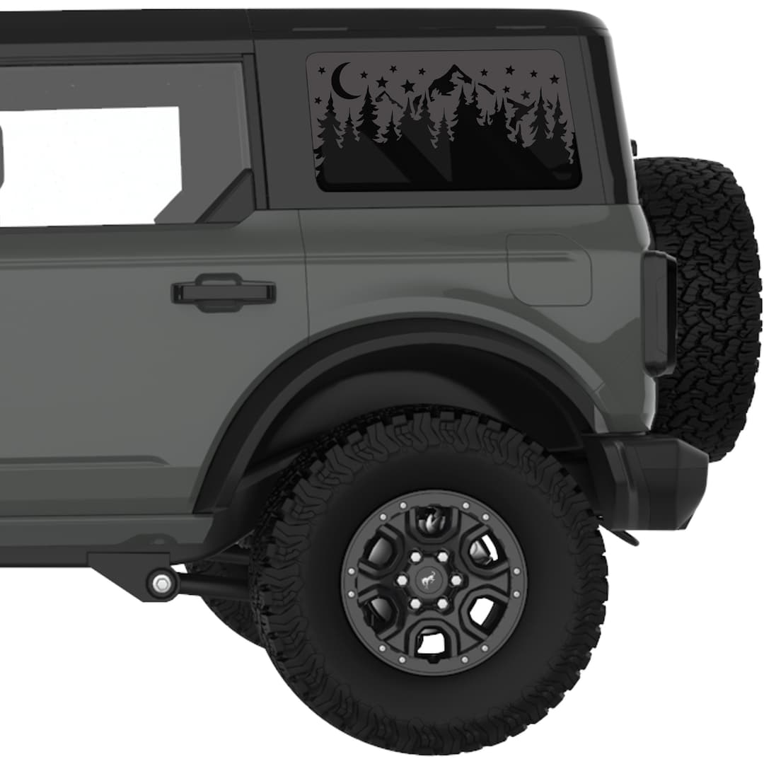 For Ford Bronco Sticker 2021+. Starry Night Rear Quarter Window Decal ...