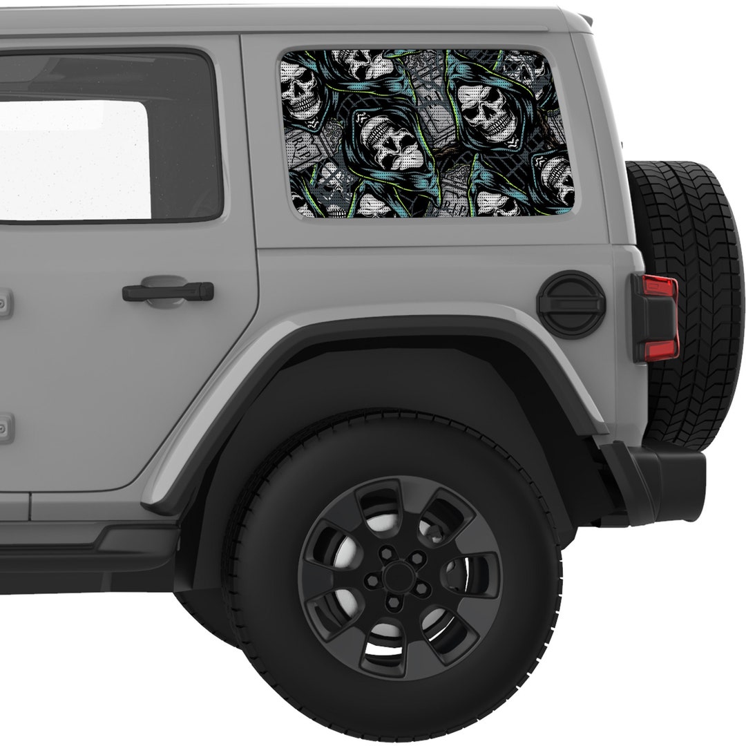 For Jeep Decal Stickers 2007. Vintage Halloween Pattern Rear Window ...
