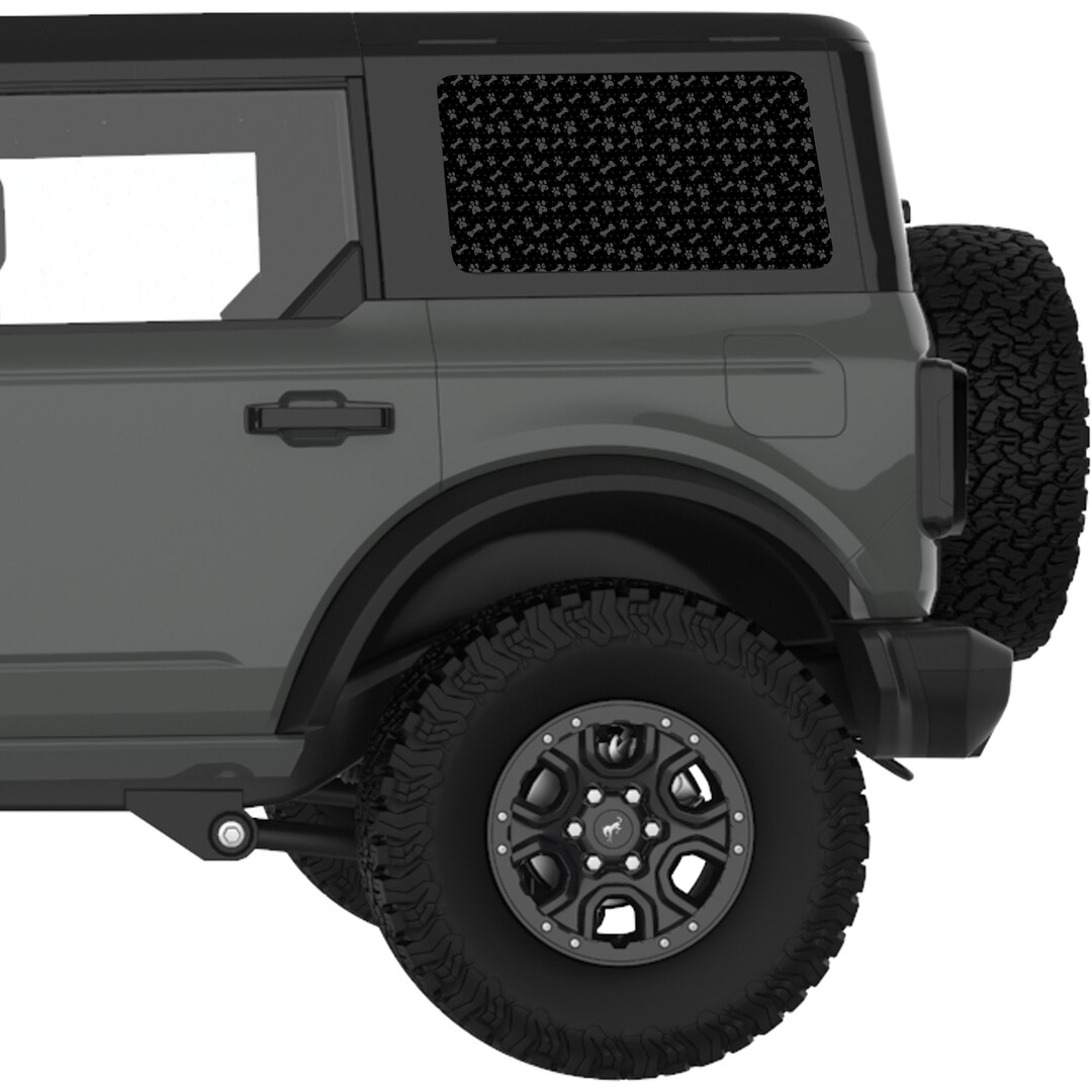 Fits Ford Bronco Sticker 2021+. Dog Paws Rear Quarter Window Decal ...