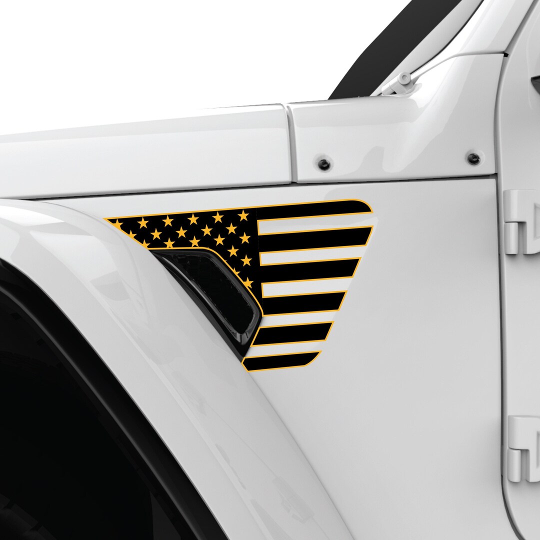 American Flag Golden Line for Dispatch Fits 2018-2024 Jeep - Etsy