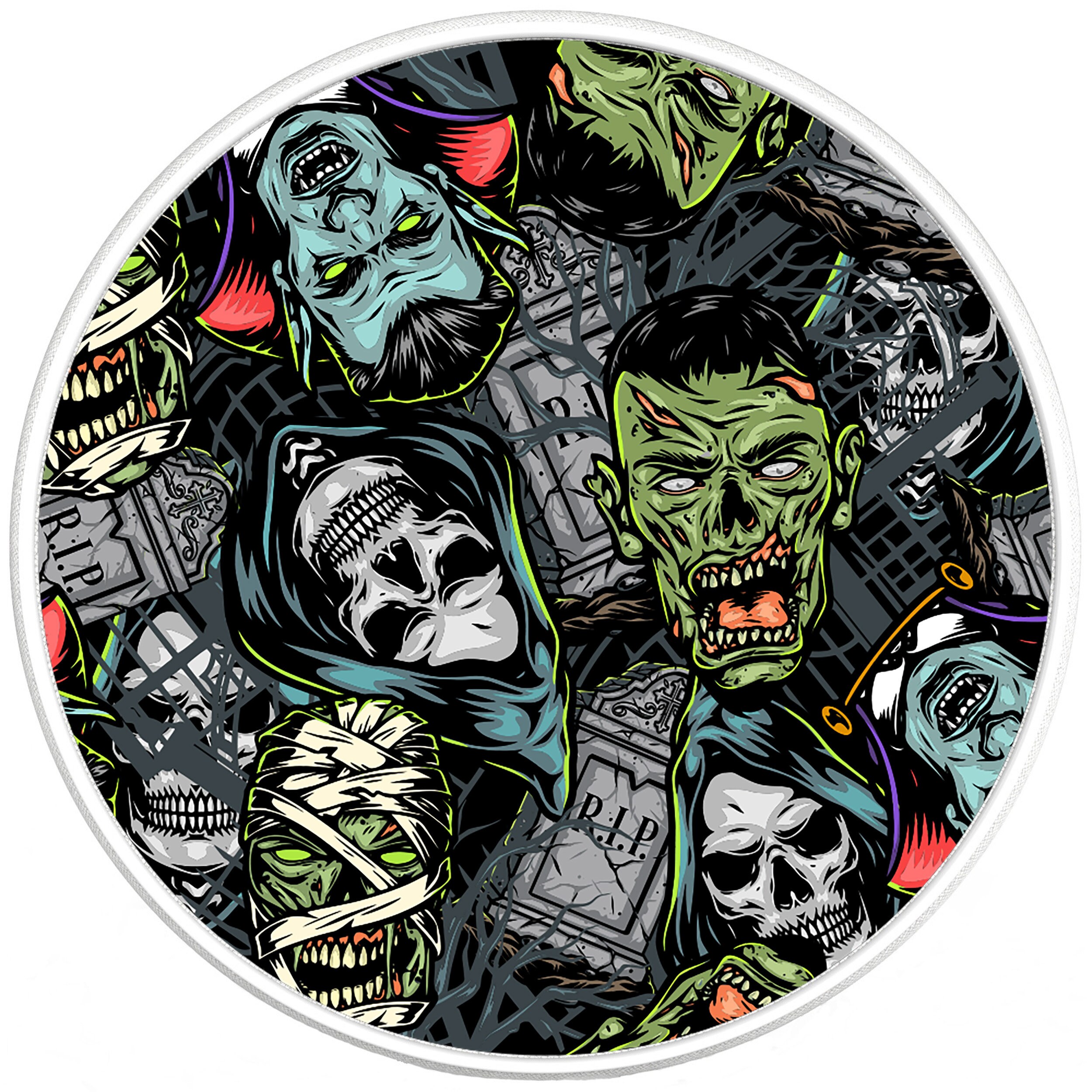 Grim Reaper Halloween Spare Tire Cover - Fits Jeep Wrangler, Fits Ford ...