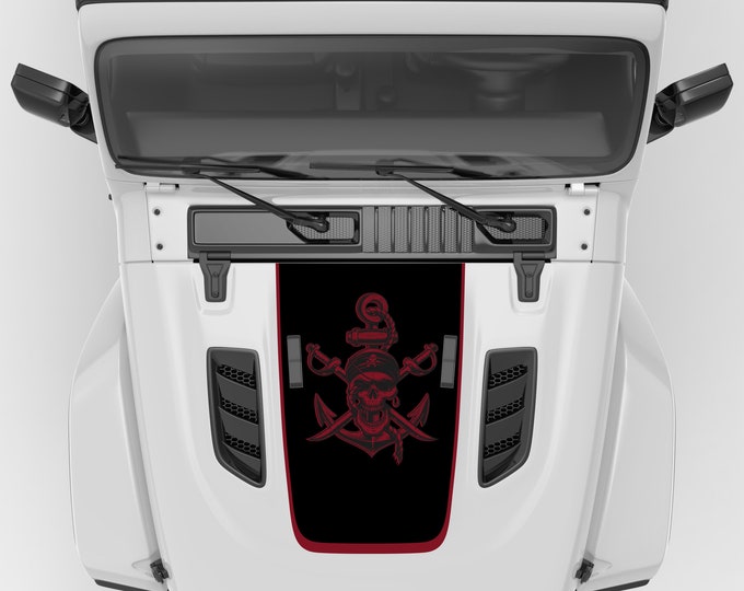 Topographic Map Hood Decal Glossy or Matte Finish-fits 2018 Wrangler JL ...