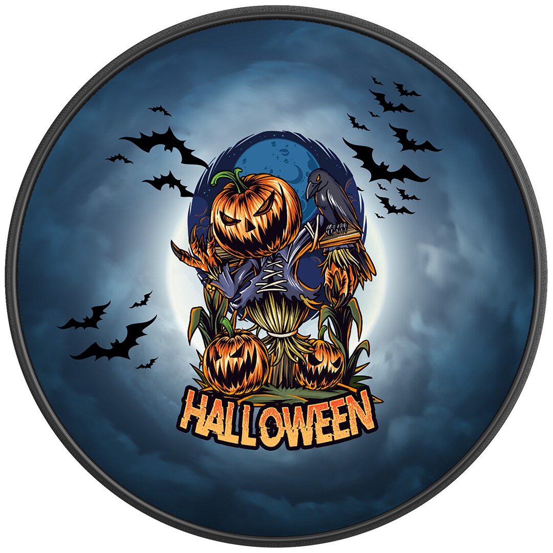 Spooky Scarecrow Halloween Spare Tire Cover-made in Usa-fits Jeep ...