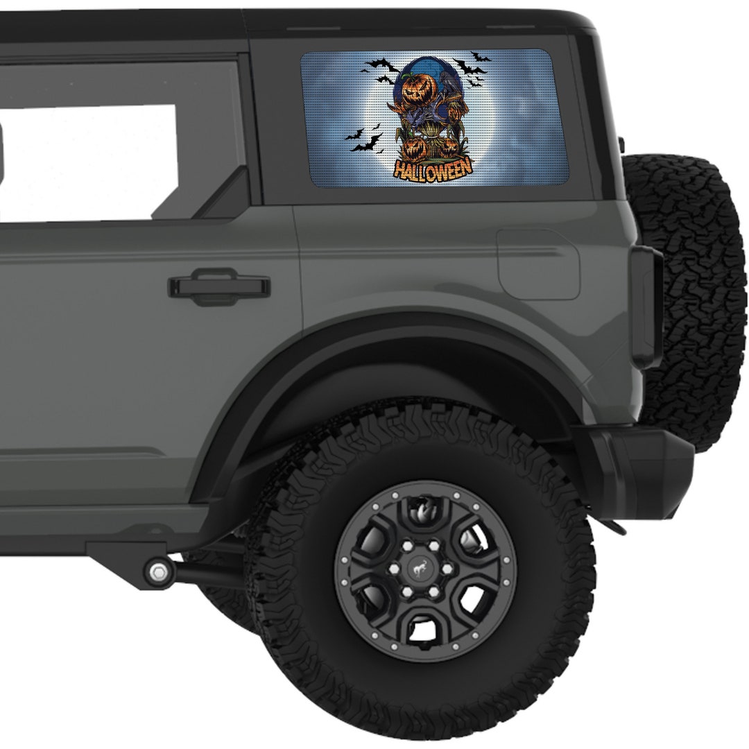 For Ford Bronco Sticker 2021+. Spooky Scarecrow Halloween Quarter ...