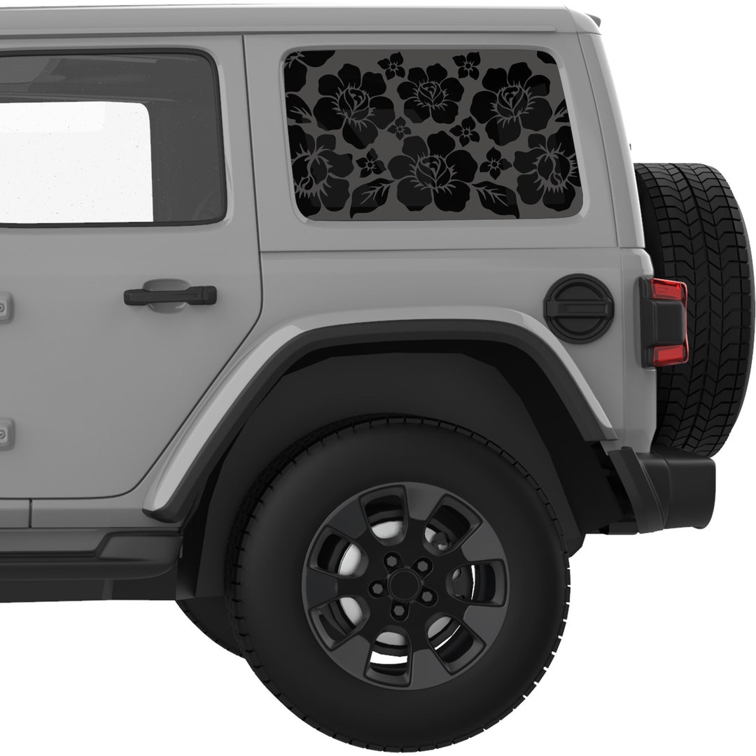 For Jeep Decal Stickers 2007+. Roses Quarter Window Decal Sticker. Best ...