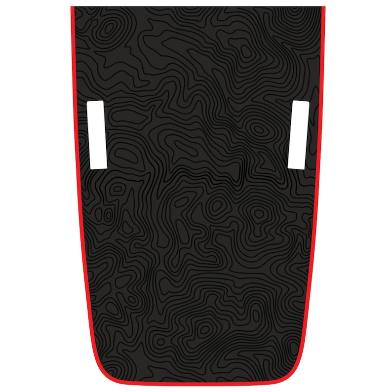 Topographic Map Hood Decal Glossy or Matte Finish-fits 2018+ Wrangler ...