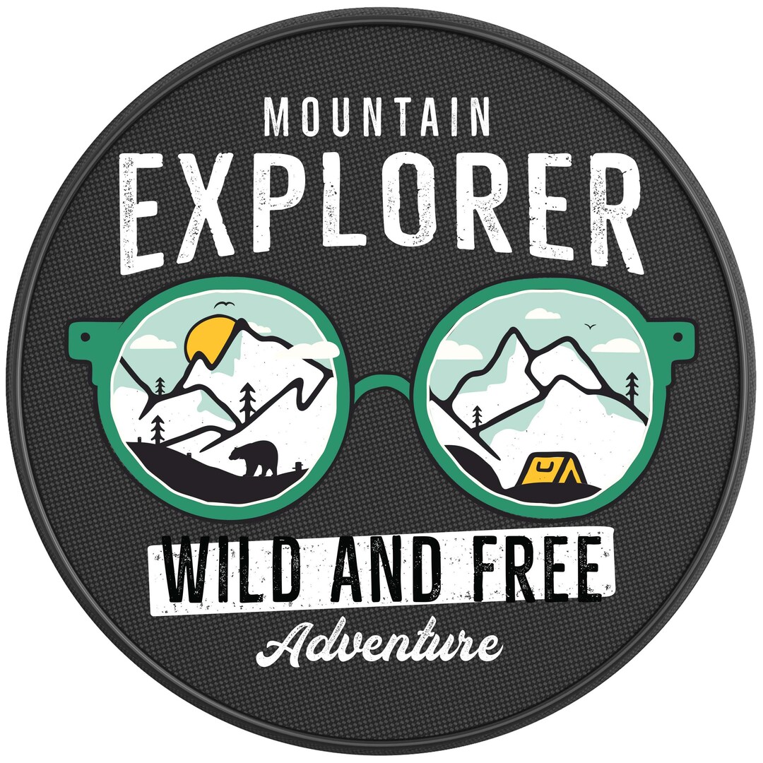 Mountain Explorer Spare Tire Cover-fits Jeep Wrangler, Ford Bronco, RV ...