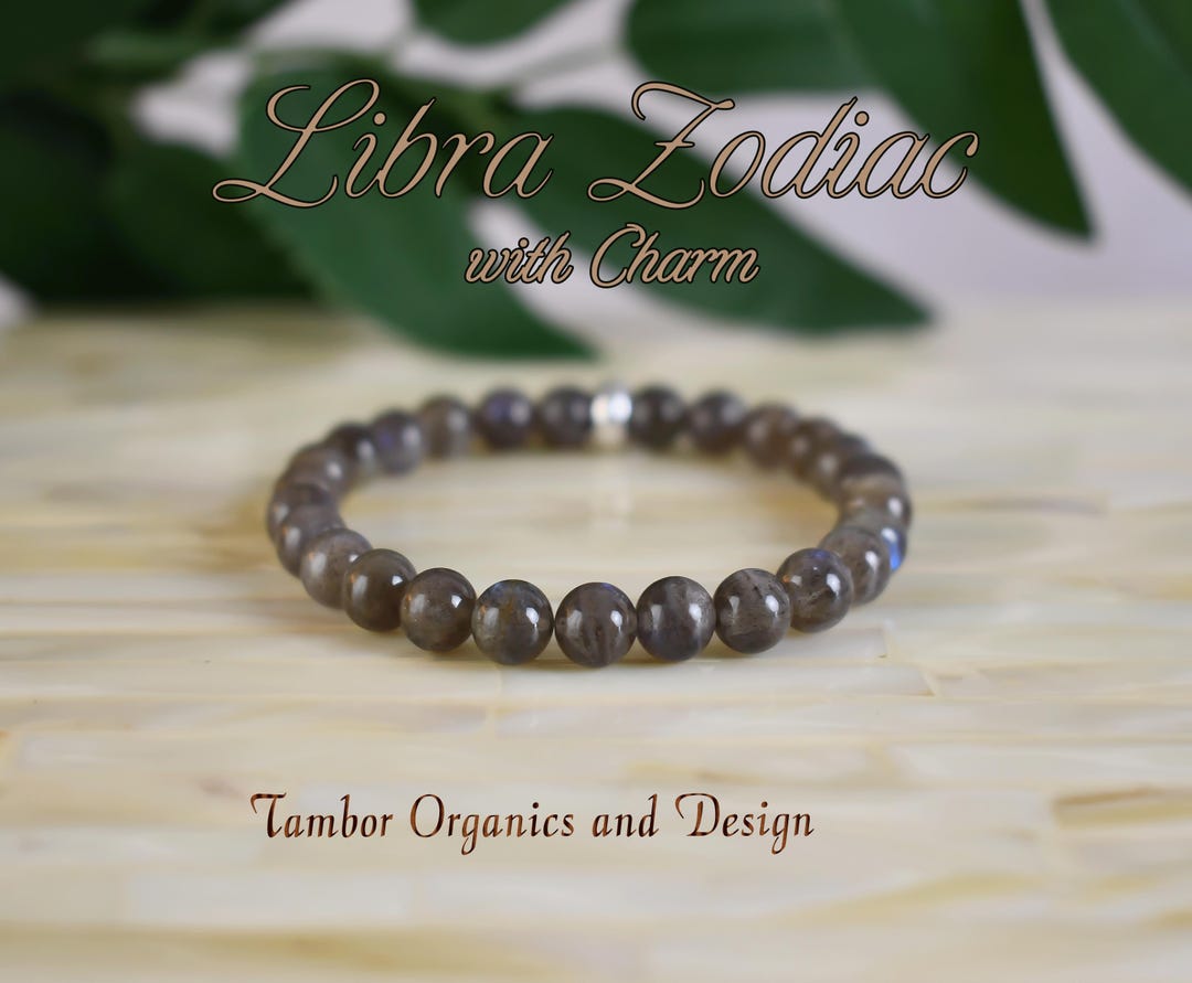 Libra Zodiac Bracelet, AAA Quality Black Labradorite, 925 Sterling ...
