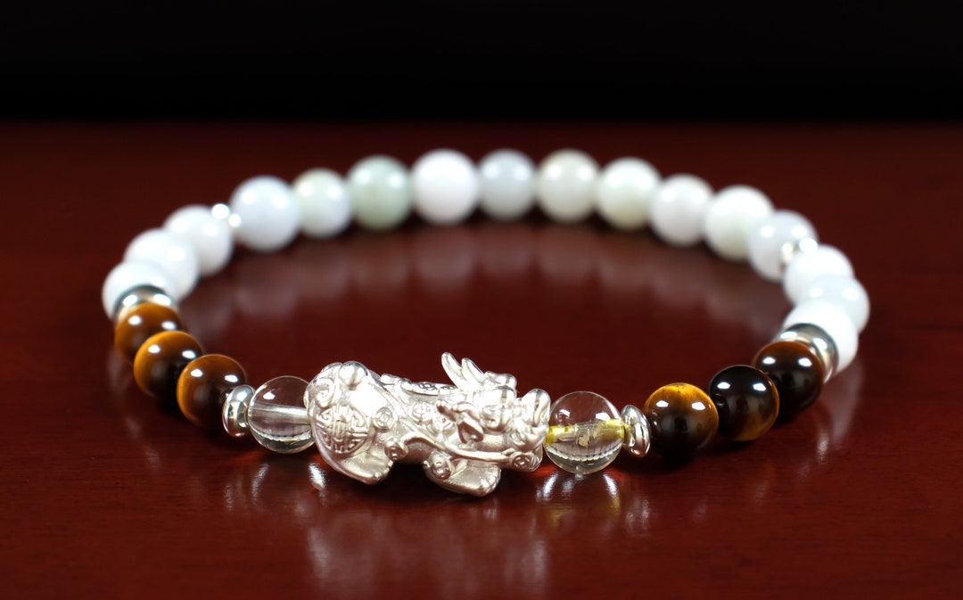 TRIPLE Good Luck and Prosperity Bracelet, Lemon Citrine, Tiger's Eye ...