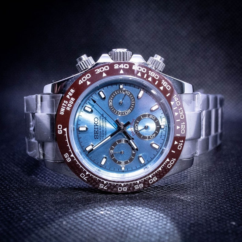 Seiko Platinum Daytona MOD Seiko VK63 Quartz Movement - Etsy