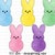 Rainbow Watercolor Pastel Easter Bunnies Peeps PNG Digital Clip Art ...