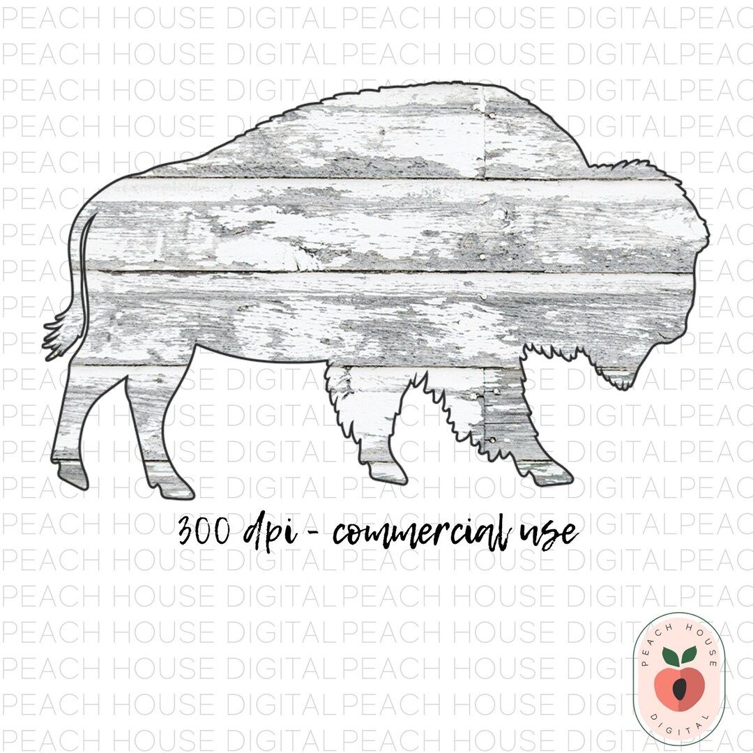 Rustic Wood White Washed Shiplap Buffalo PNG Digital Clip Art ...