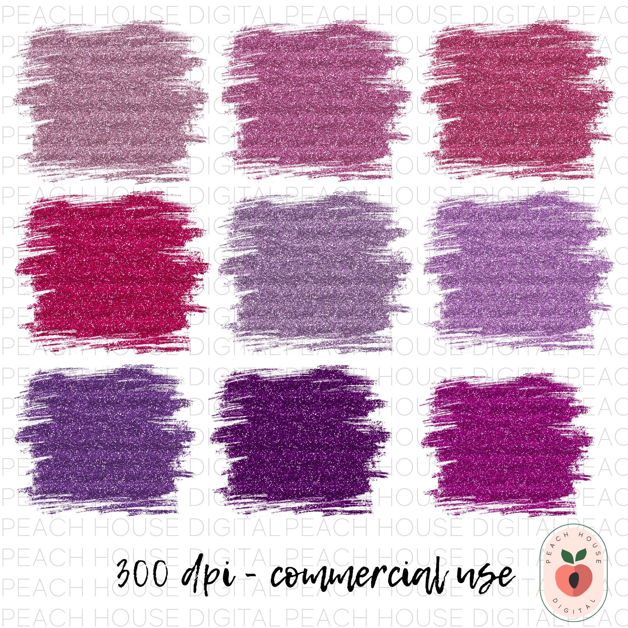 Shades of Pink & Purple Glitter PNG Background Bundle | Set of 9 ...