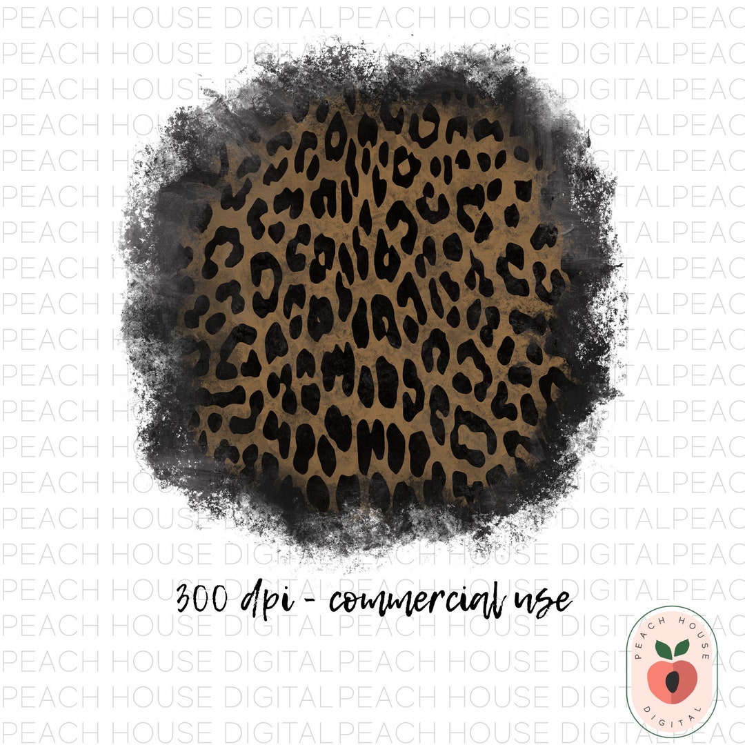 Distressed Leopard & Black Smoke Grunge PNG Digital Background ...