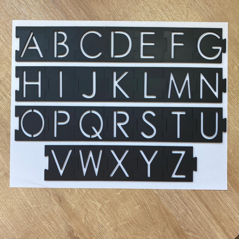 Modular Letter Stencils - Customizable Spelling, Reusable Stencils ...